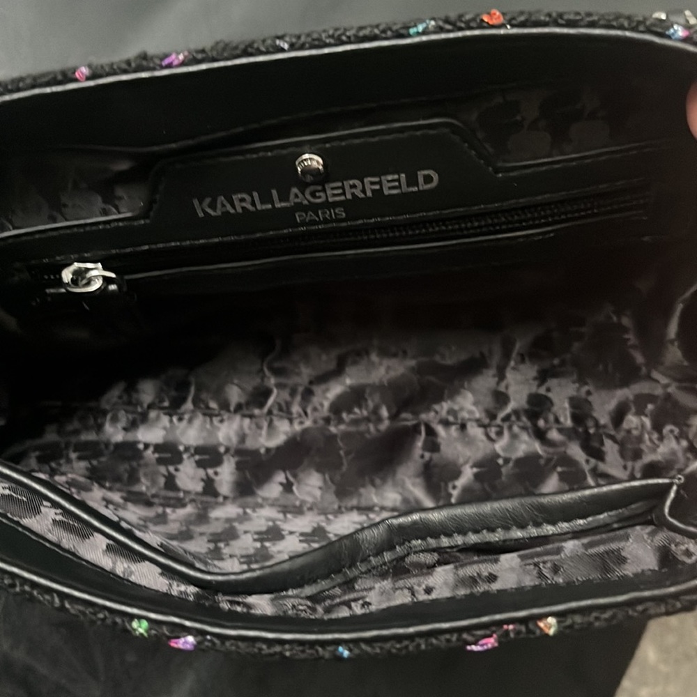 Karl Lagerfeld Rainbow Stitched Purse - Gem